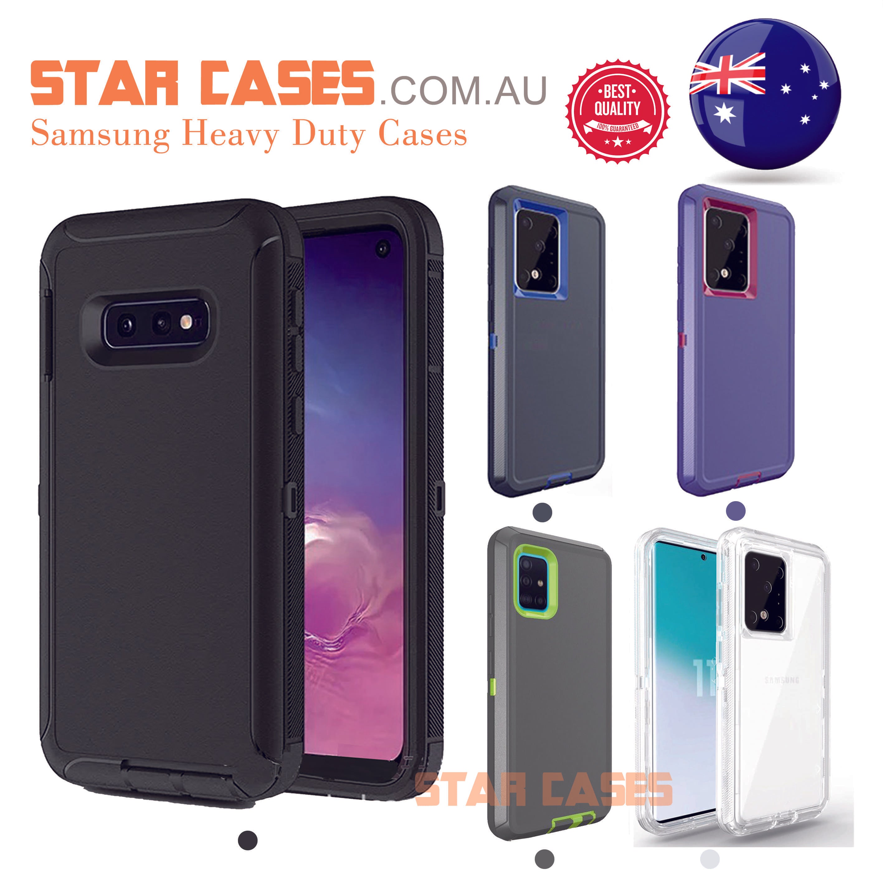 Samsung A34 Defender Hybrid Case – Star Cases