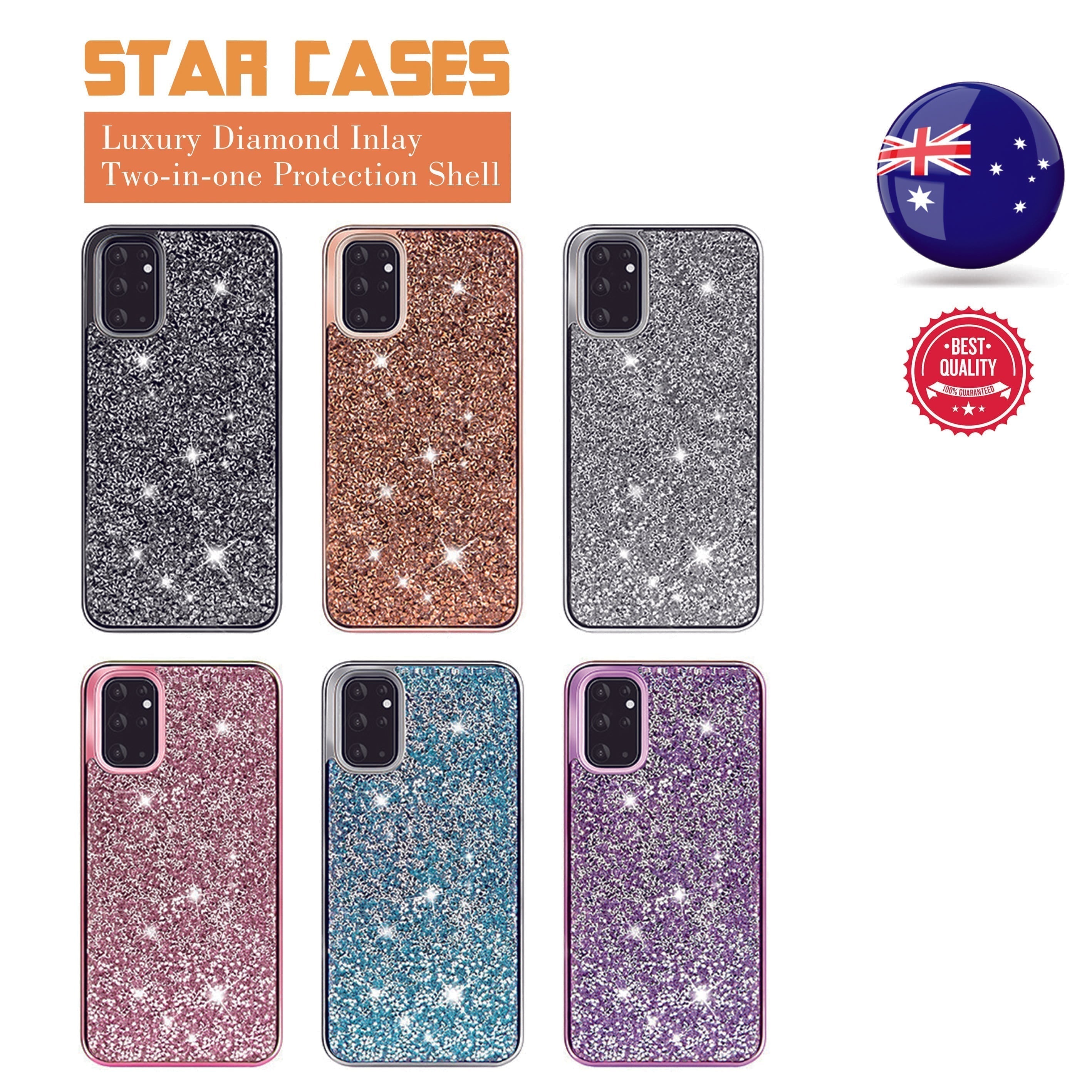 Samsung S21 Ultra Sparkling Diamond Shockproof Hard Case – Star Cases