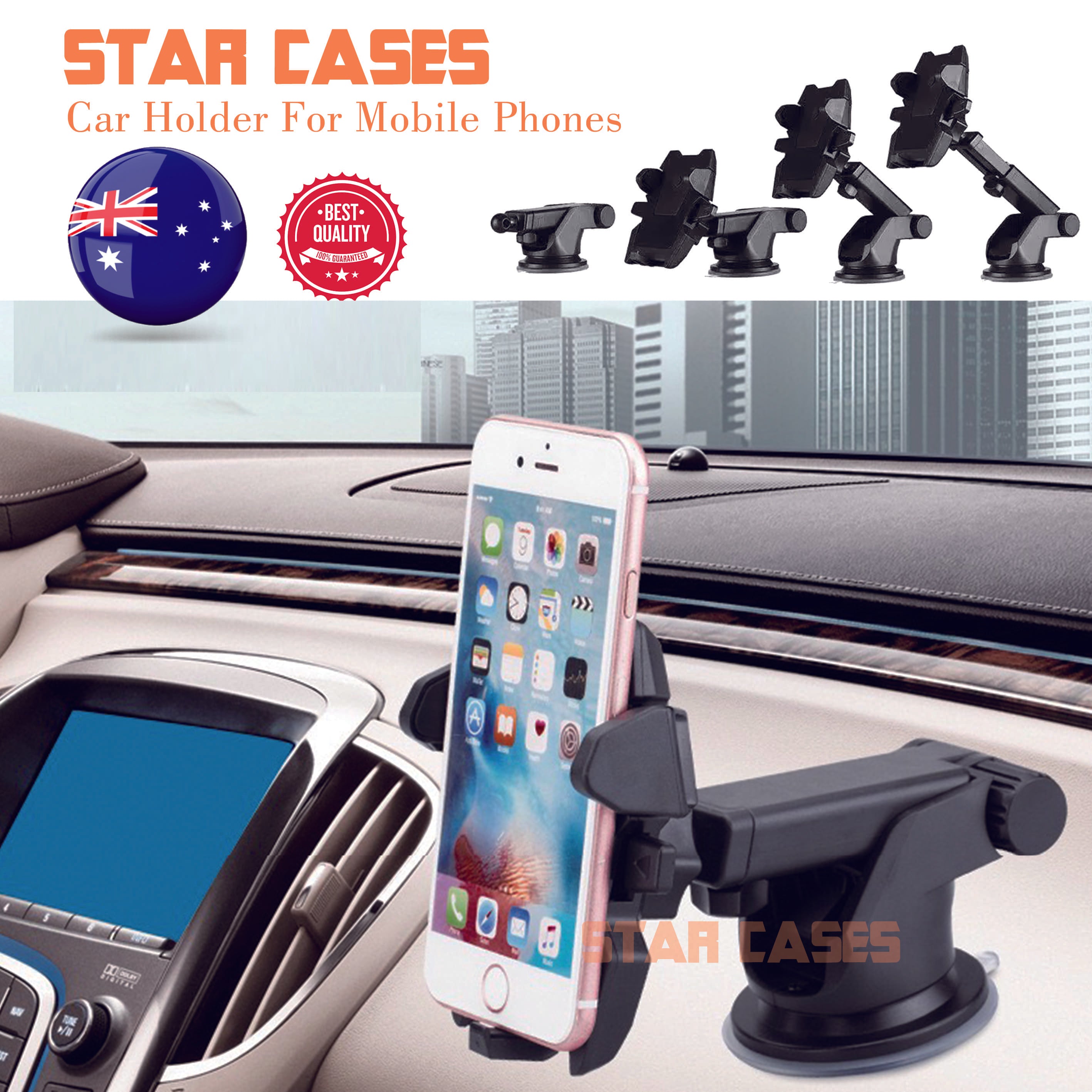 Universal Transformer Long Car Holder Mount Dashboard WindShield Stand ...