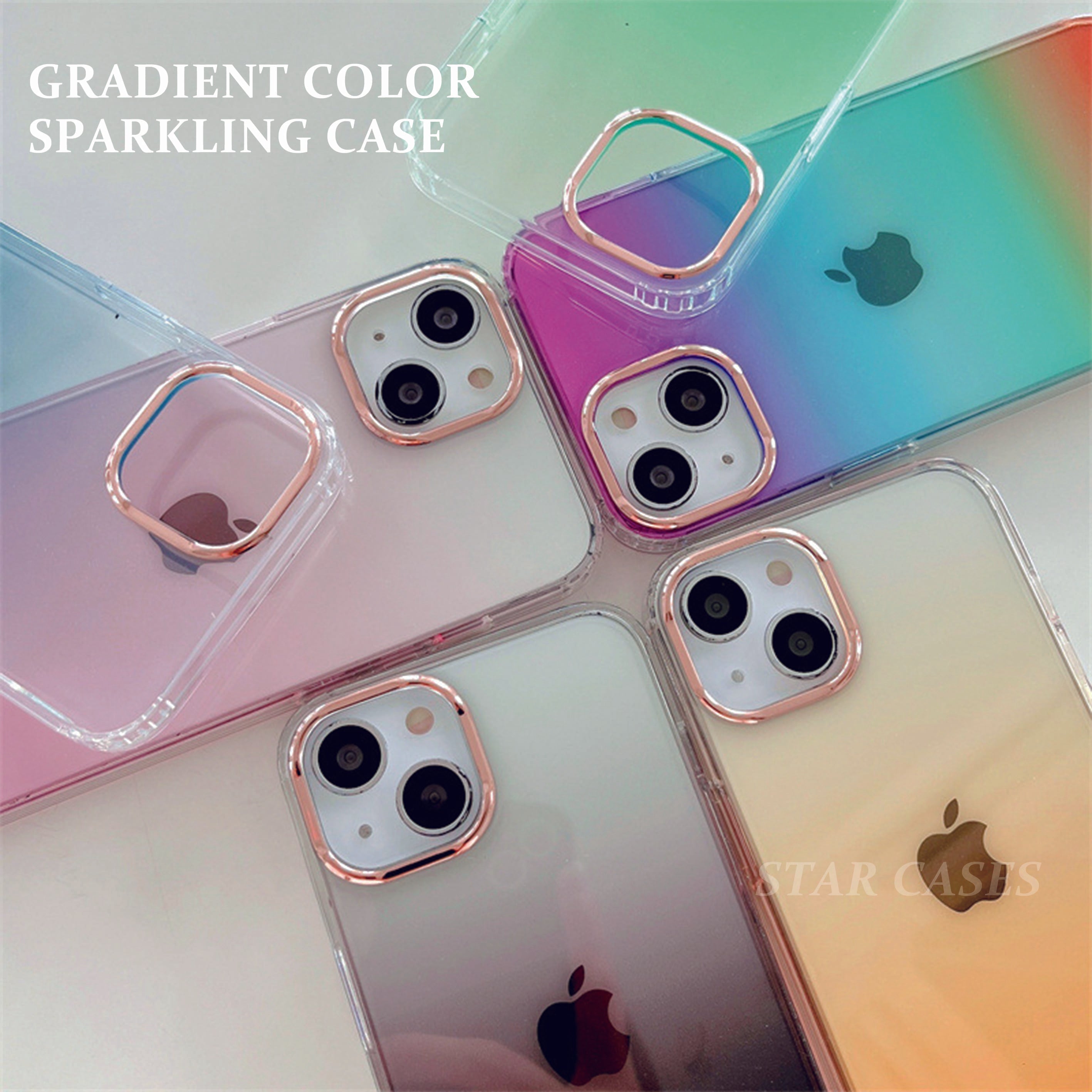 iPhone 15 Gradient Color Sparkling Case – Star Cases