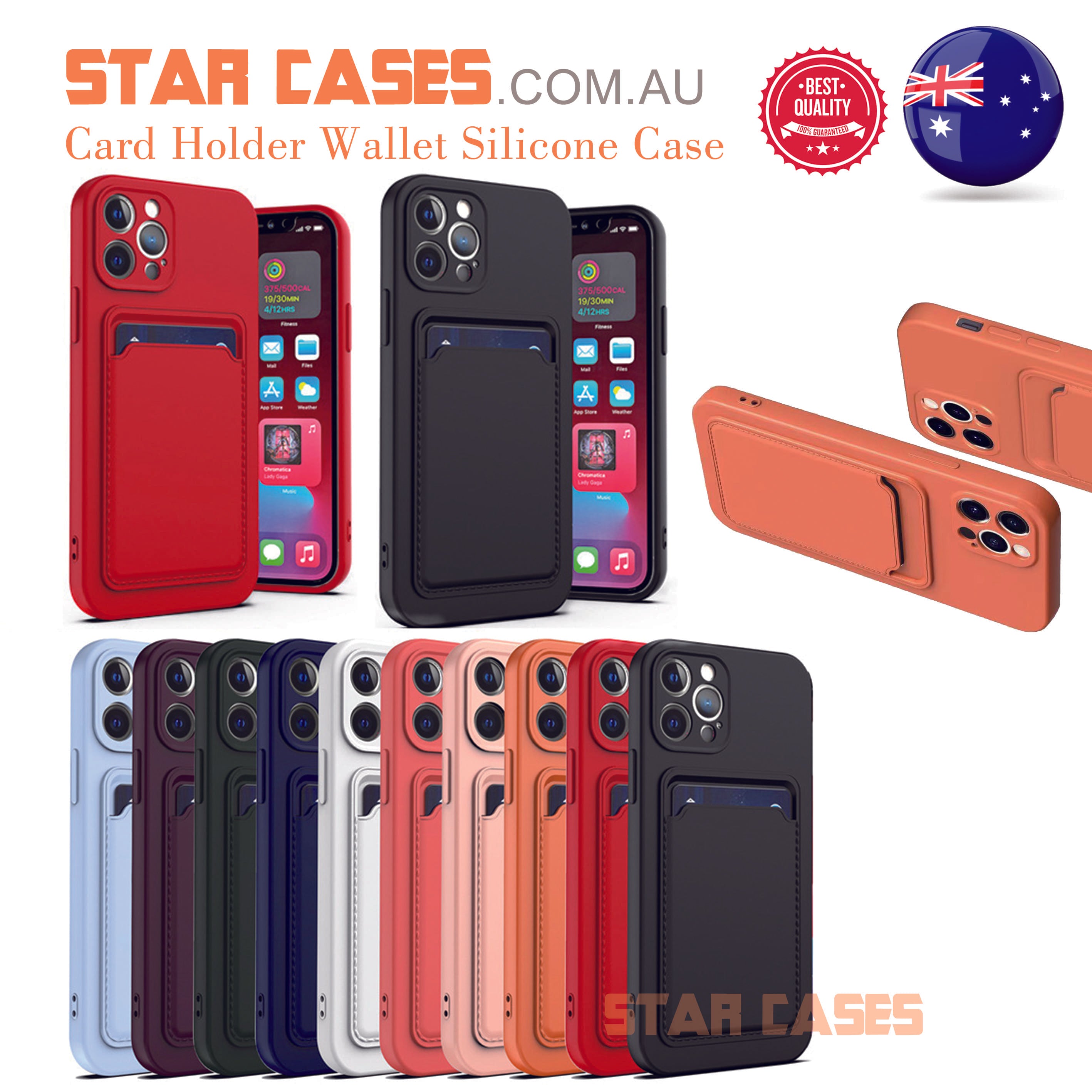 iPhone 12 Back Card Silicone Case – Star Cases