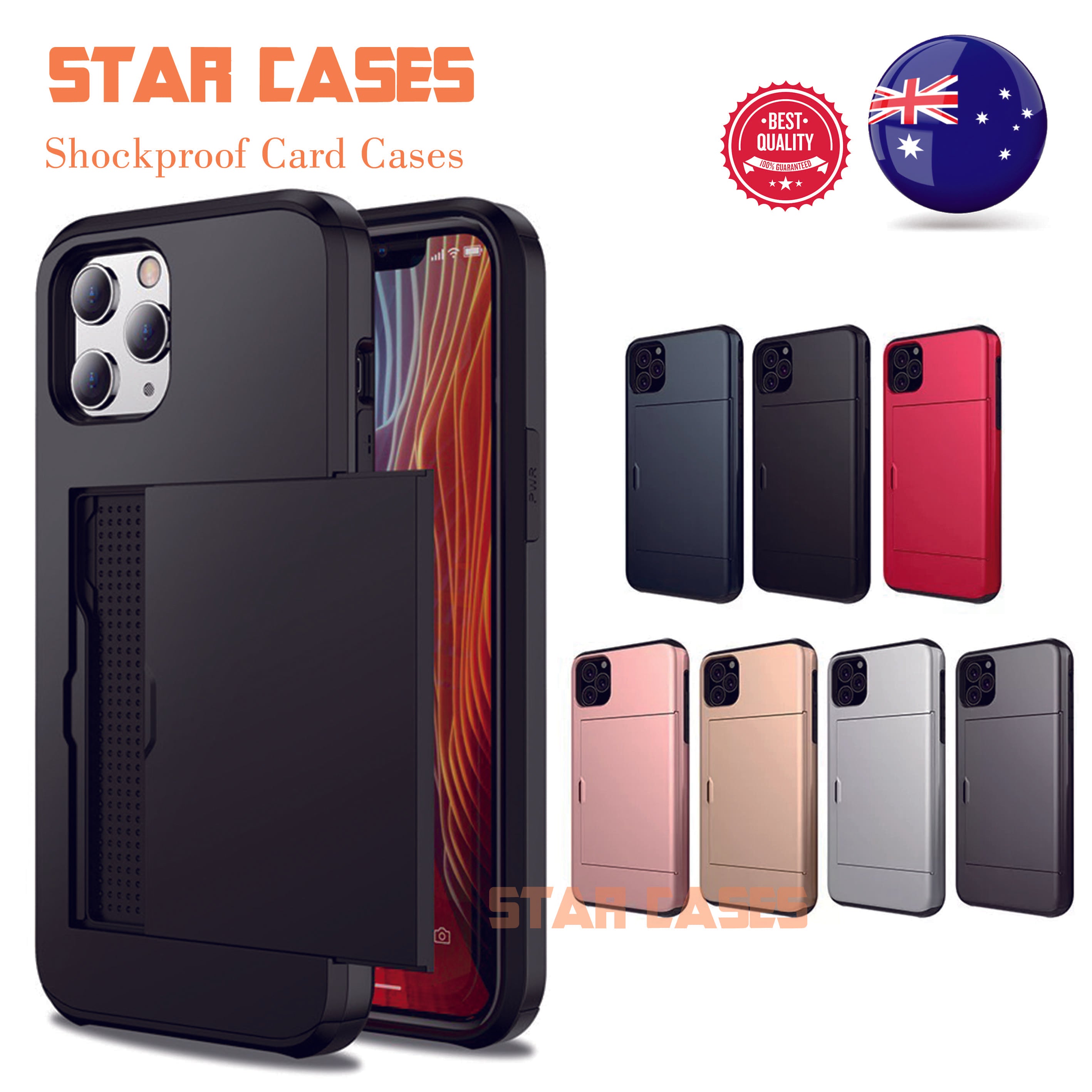 iPhone 7+/8+ Heavy Duty Back Slide Card Case – Star Cases