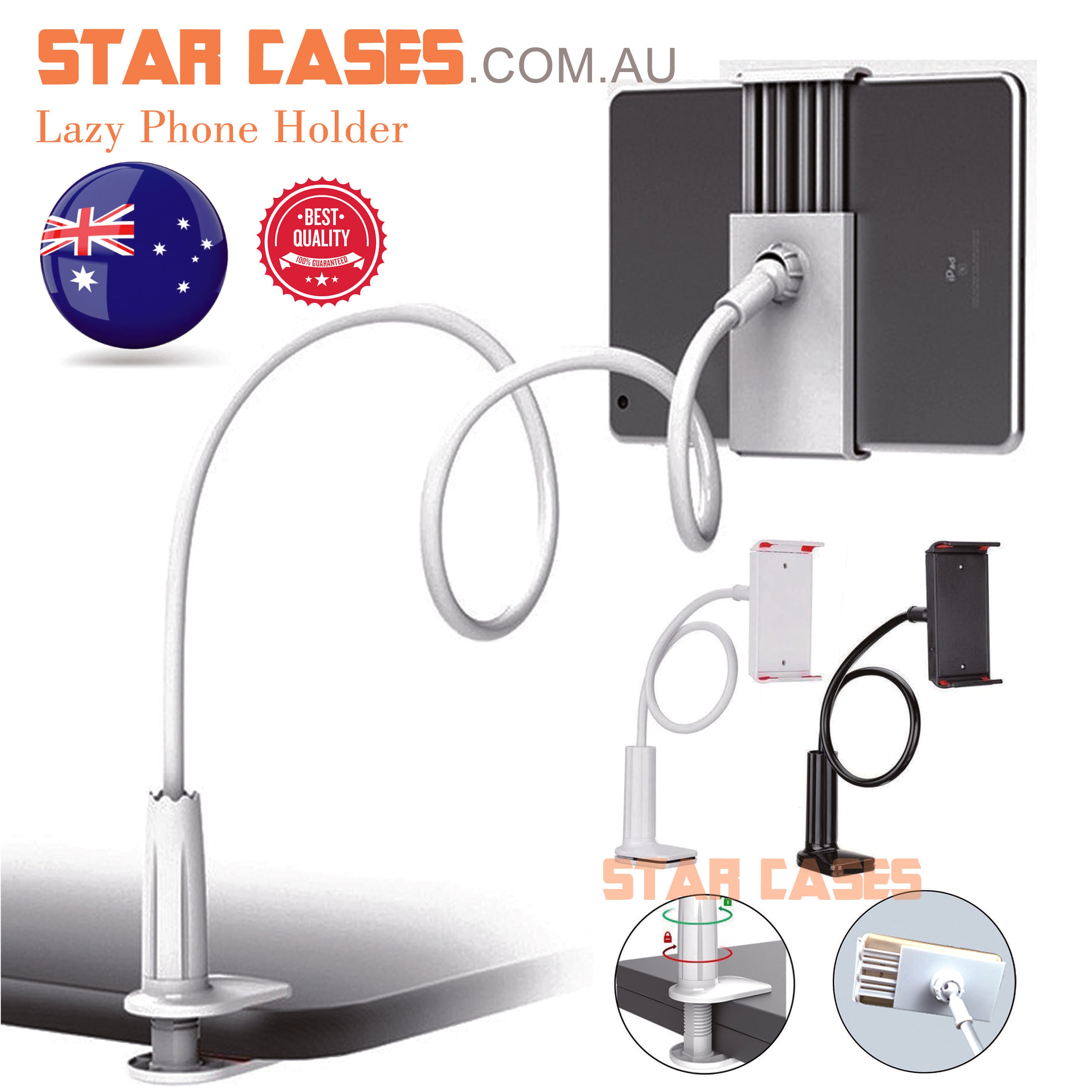 Universal Phone iPad Flexible 360° Clip Mount Stand Holder – Star Cases