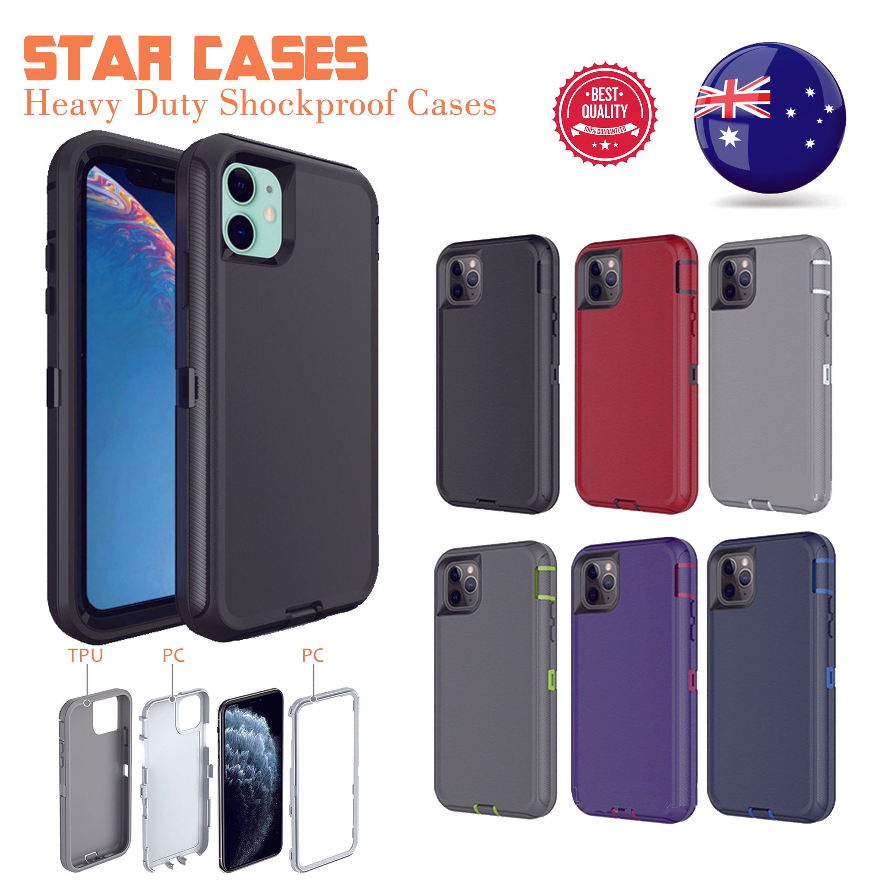 iPhone 12 Pro Max Defender Heavy Duty Case – Star Cases