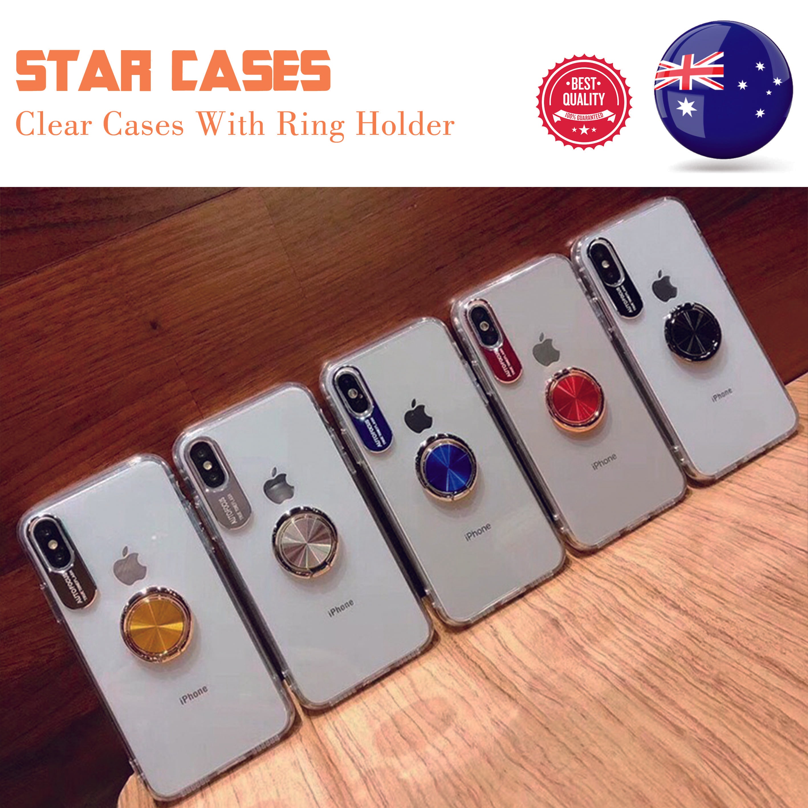 iPhone 11 Clear Ring Holder Hard Case – Star Cases