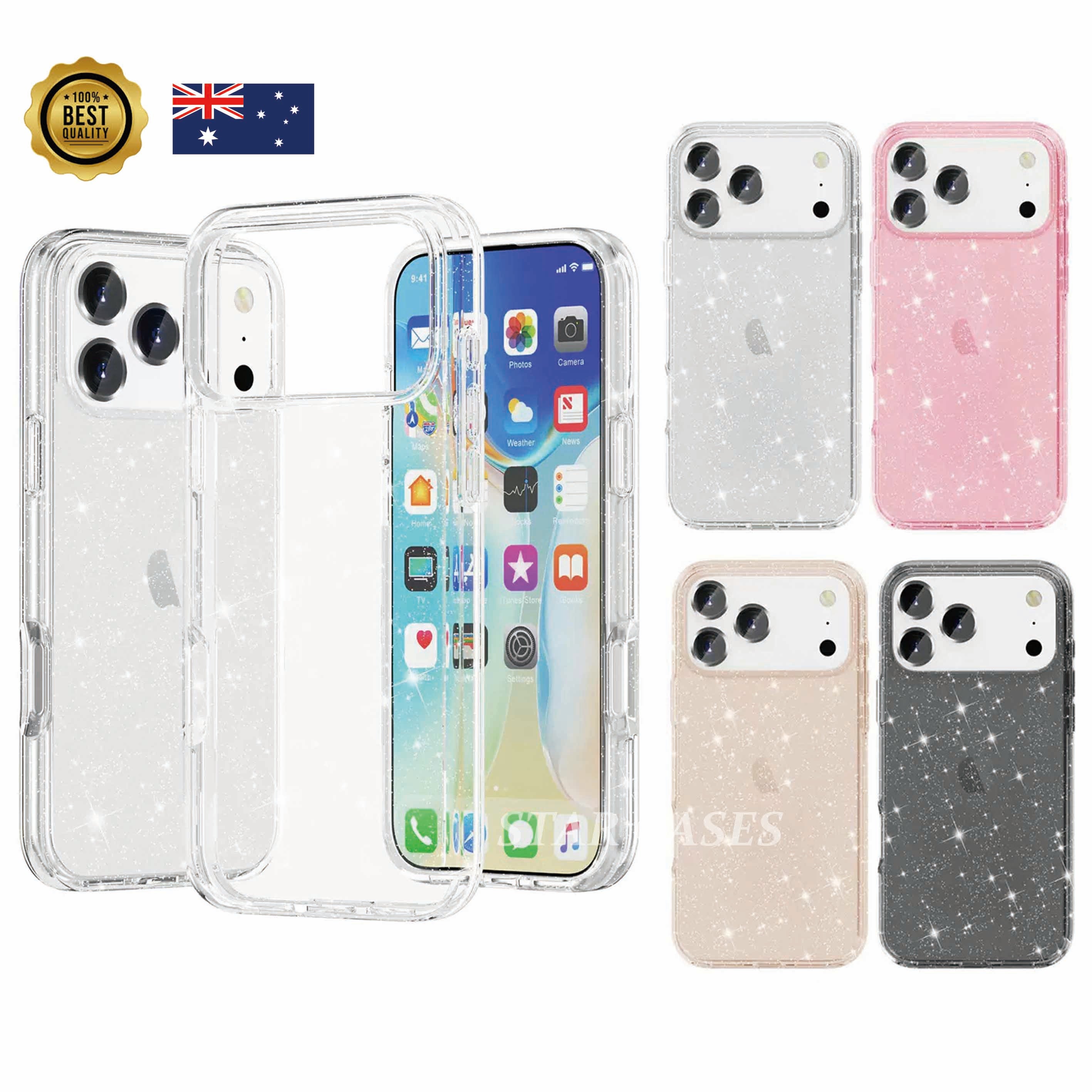iPhone 17 Pro Max Terminator Sparkling Hard Clear Case – Star Cases